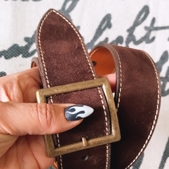 Brave | Accessories | Brave Brown Suede Belt | Poshmark